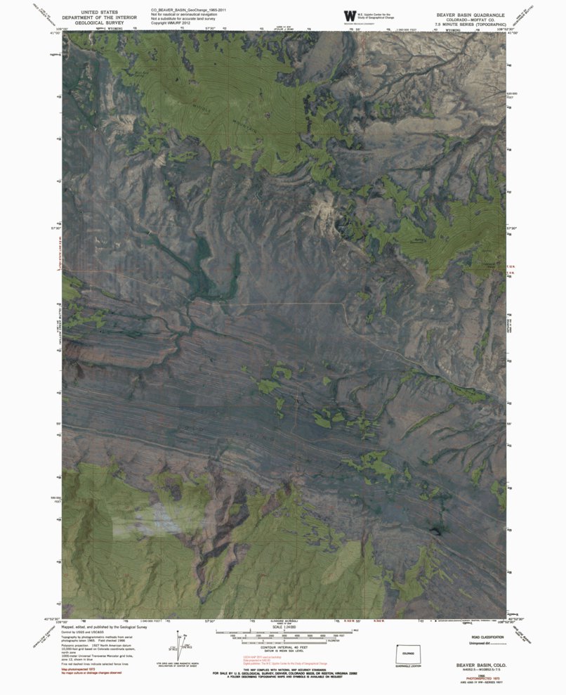CO-BEAVER BASIN: GeoChange 1965-2011 Map by Western Michigan University ...