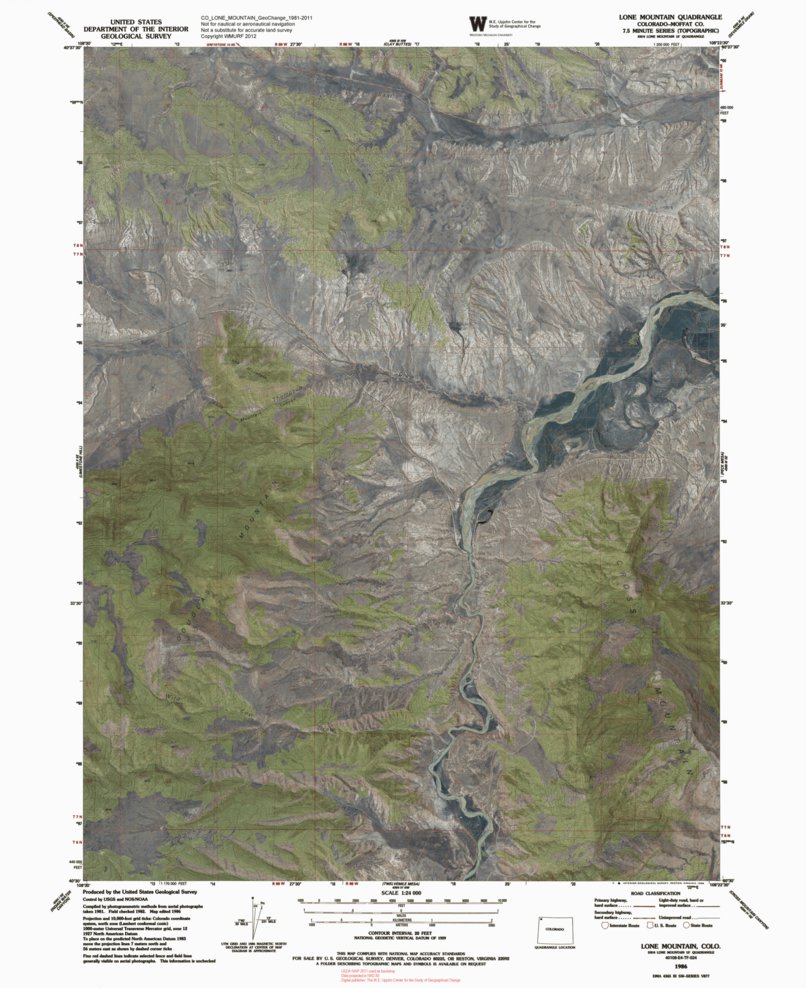 CO-LONE MOUNTAIN: GeoChange 1981-2011 Map by Western Michigan ...