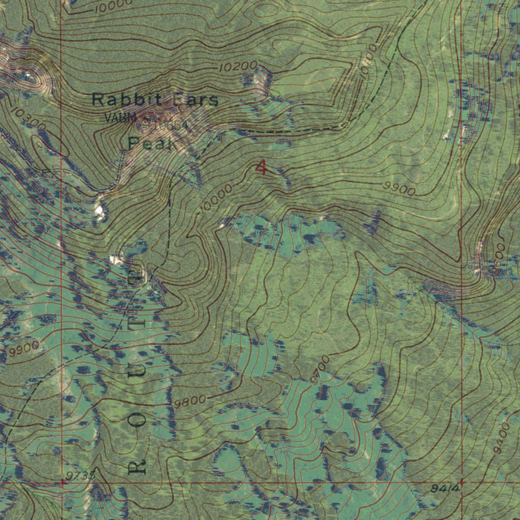 CO-RABBIT EARS PEAK: GeoChange 1952-2011 Map by Western Michigan ...