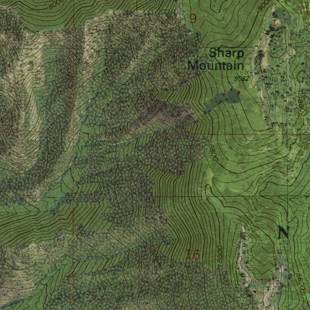 UT-SHARP MOUNTAIN: GeoChange 1962-2011 Map by Western Michigan ...