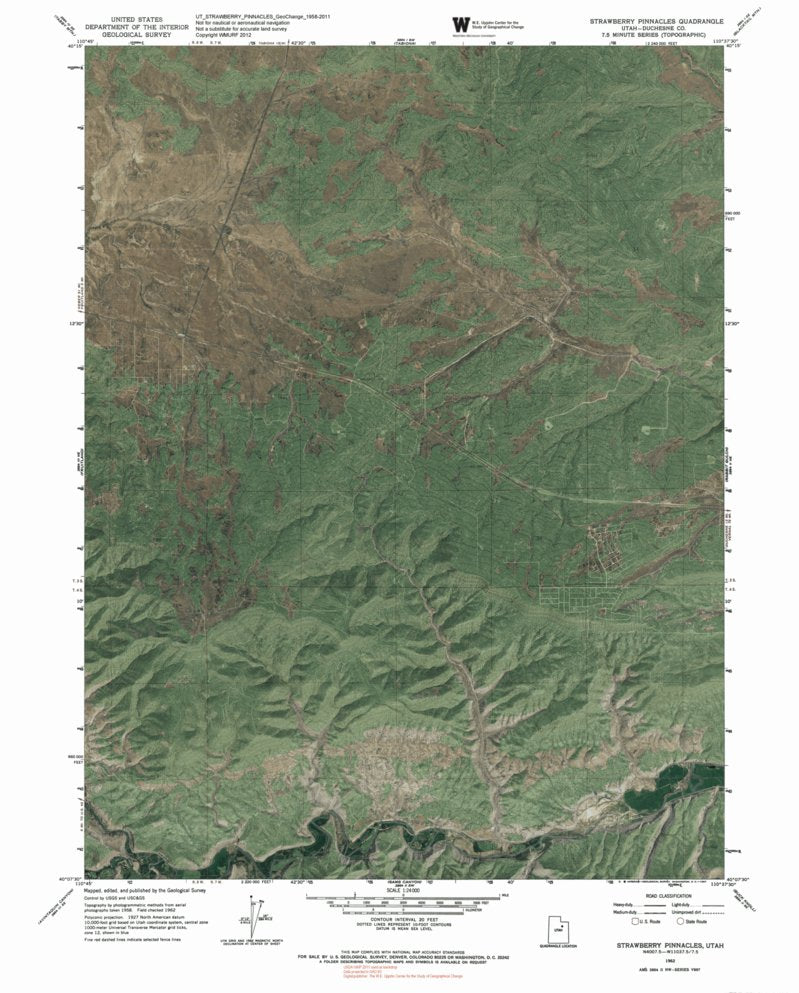 UT-STRAWBERRY PINNACLES: GeoChange 1958-2011 Map by Western Michigan ...