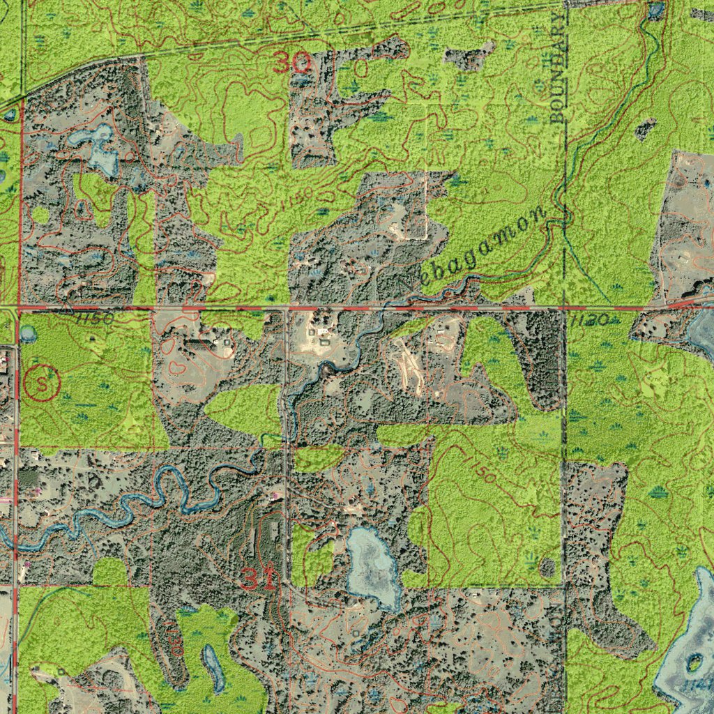 WI-LAKE NEBAGAMON: GeoChange 1952-2010 Map by Western Michigan ...