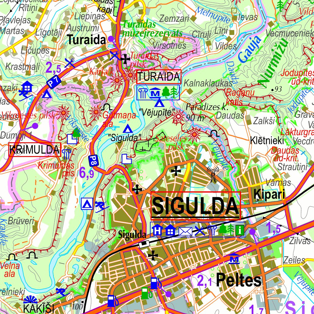 Riga surroundings Map by Map Publishers Jana seta | Avenza Maps