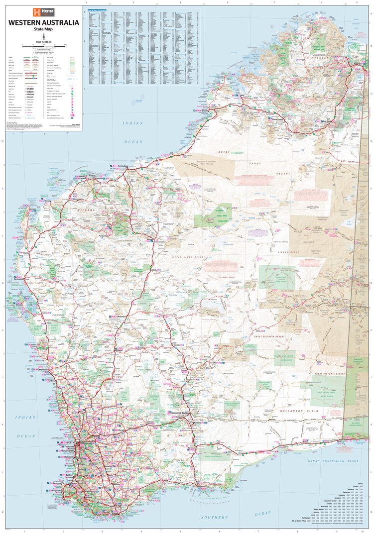 Hema - Western Australia State Map by Hema Maps | Avenza Maps