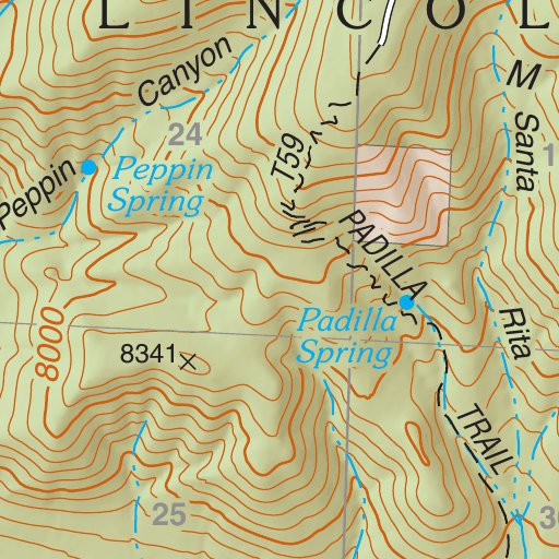 Lincoln National Forest Quadrangle: CAPITAN PASS Map by US Forest ...