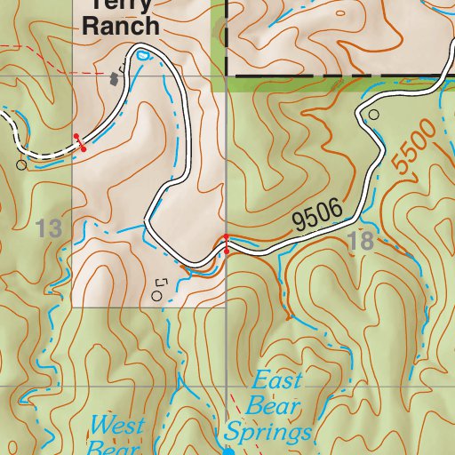 Lincoln National Forest Quadrangle: BULLIS SPRING RANCH Map by US ...