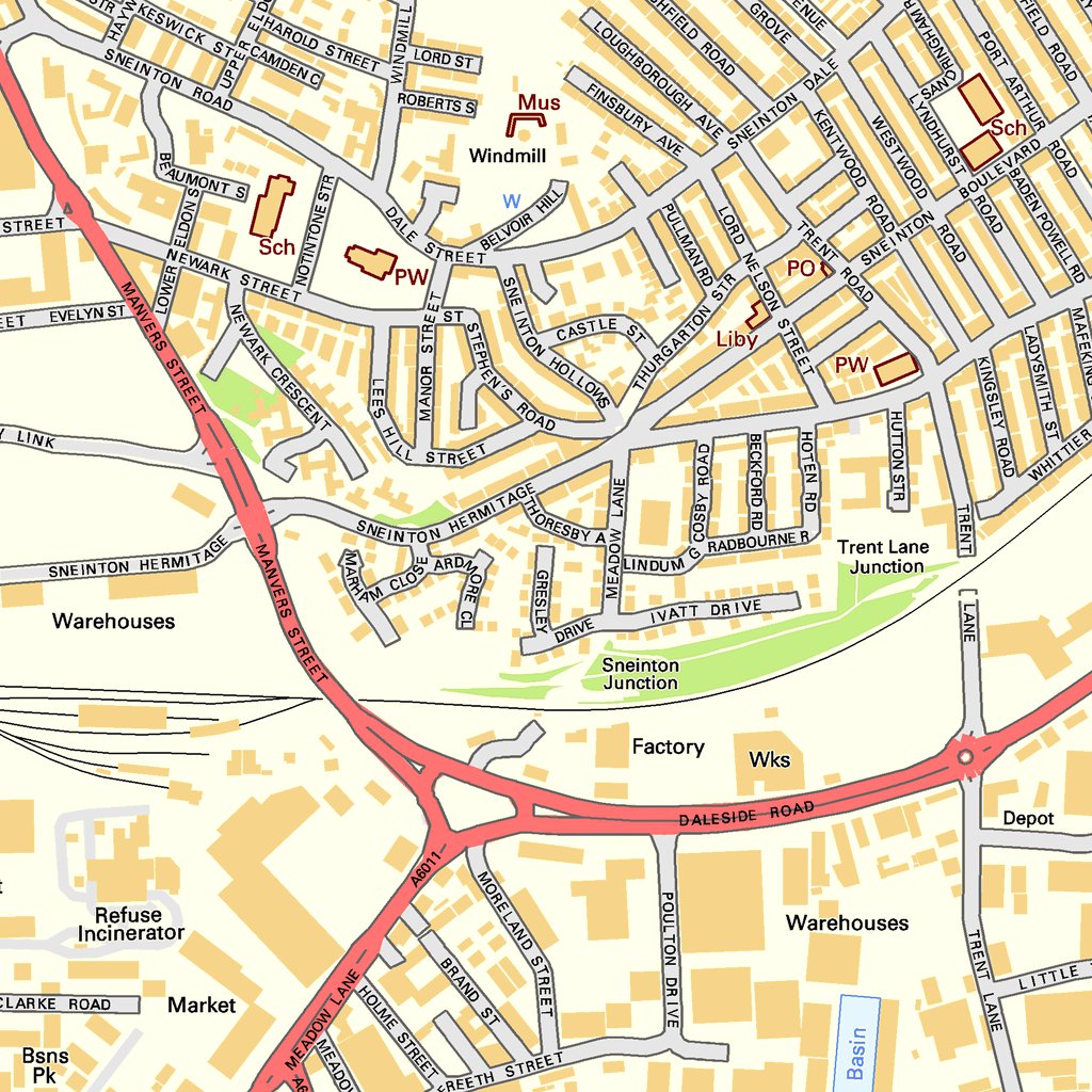 Nottingham Street Map by Paul Johnson - Offline Maps | Avenza Maps