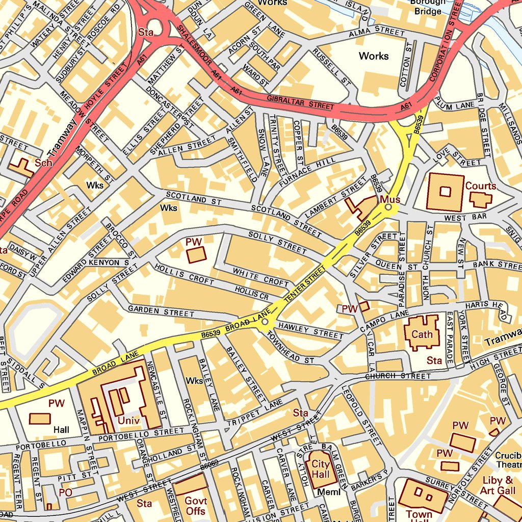 Sheffield Street Map by Paul Johnson - Offline Maps | Avenza Maps