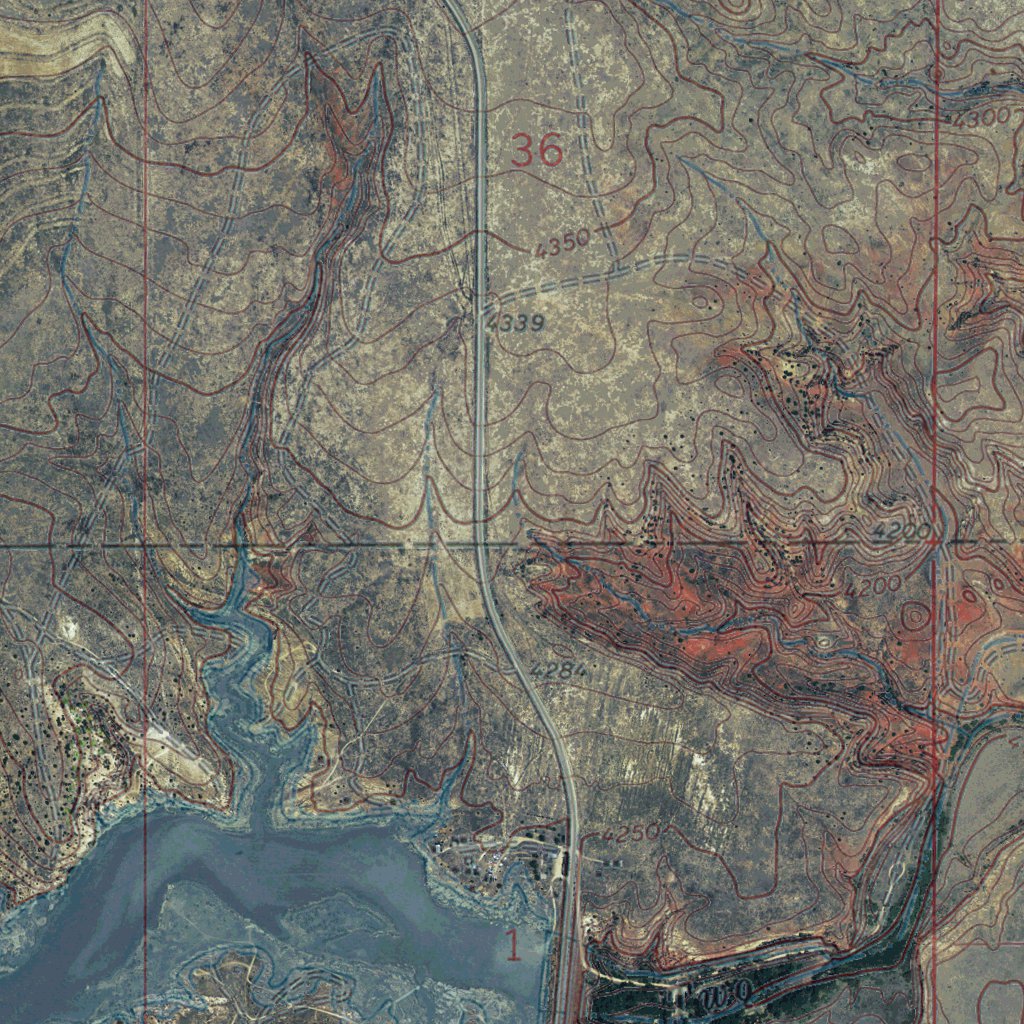 CO-TWO BUTTES RESERVOIR: GeoChange 1969-2011 Map by Western Michigan ...