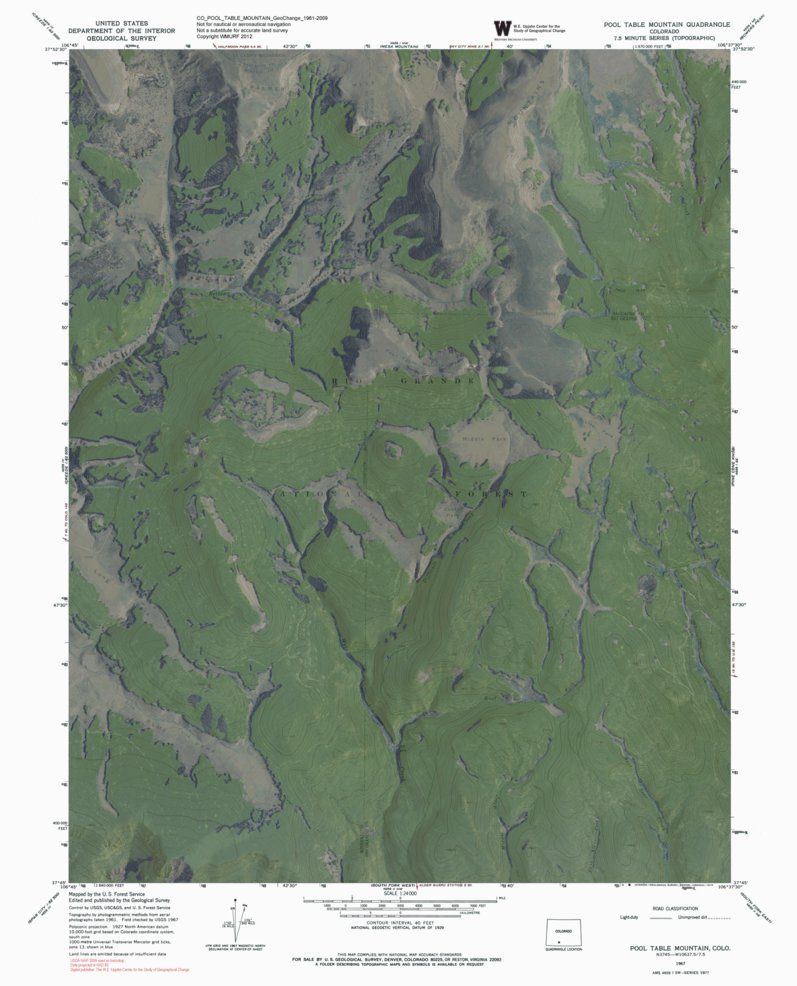 CO-POOL TABLE MOUNTAIN: GeoChange 1961-2009 Map by Western Michigan ...