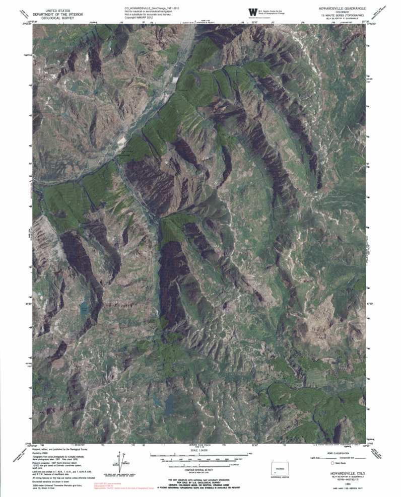 CO-HOWARDSVILLE: GeoChange 1951-2011 Map by Western Michigan University ...