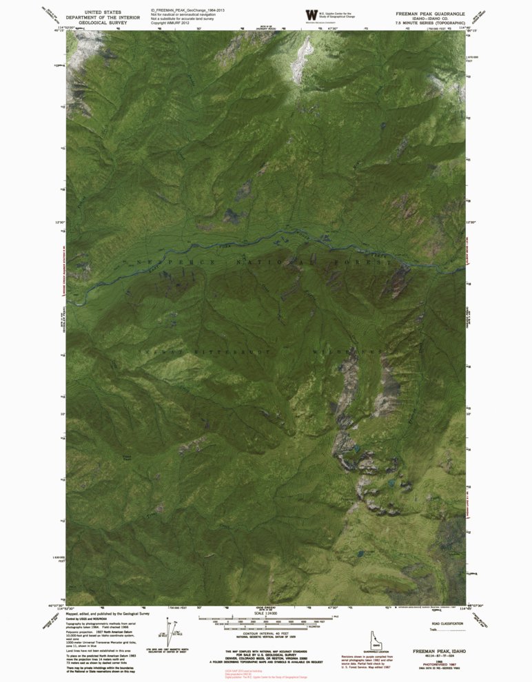 ID-FREEMAN PEAK: GeoChange 1964-2013 Map by Western Michigan University ...