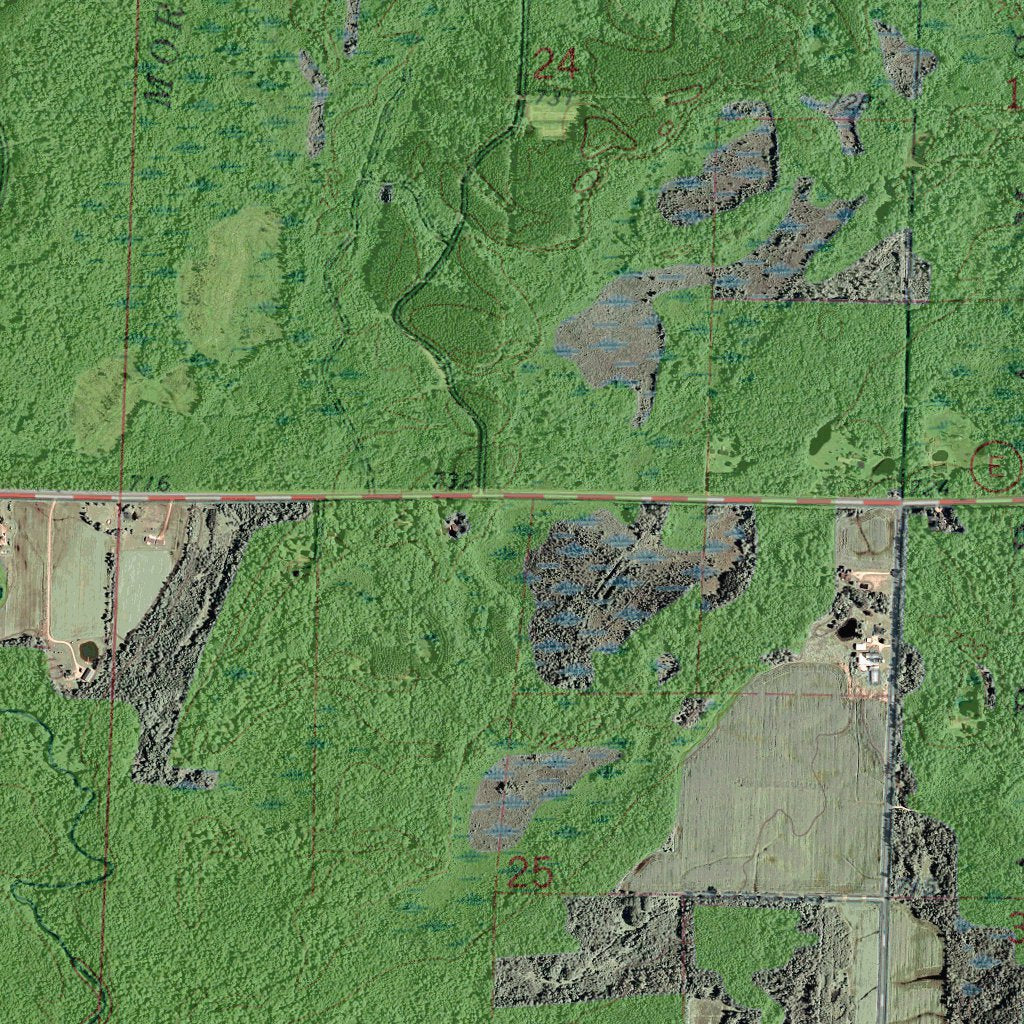 WI-OCONTO FALLS SOUTH: GeoChange 1974-2010 Map by Western Michigan ...