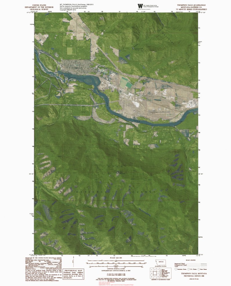 MT-THOMPSON FALLS: GeoChange 1980-2013 Map by Western Michigan ...