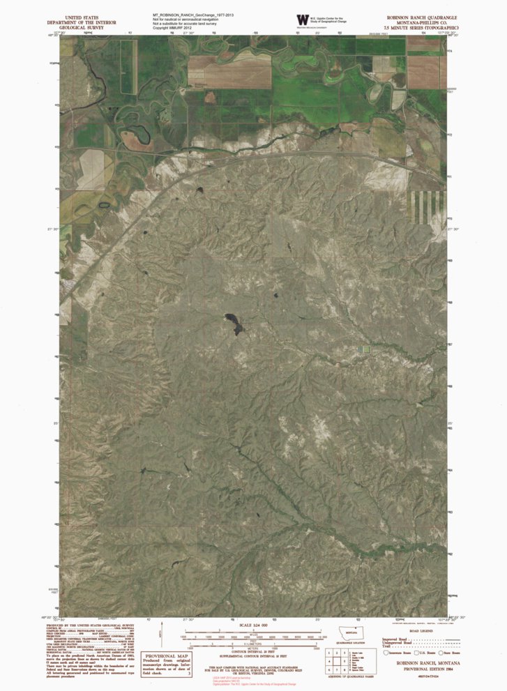 MT-ROBINSON RANCH: GeoChange 1977-2013 Map by Western Michigan ...