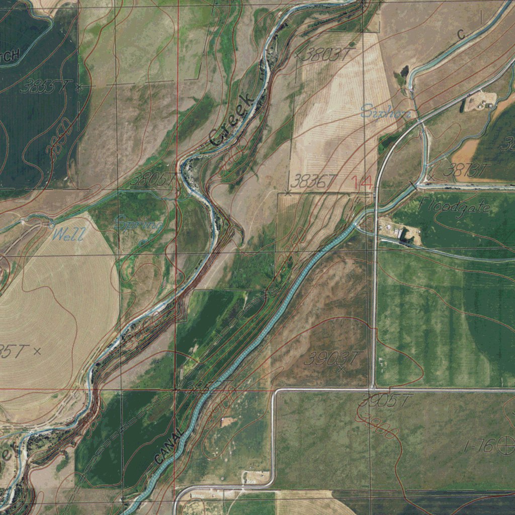 MT-VALIER WEST: GeoChange 1980-2013 Map by Western Michigan University ...