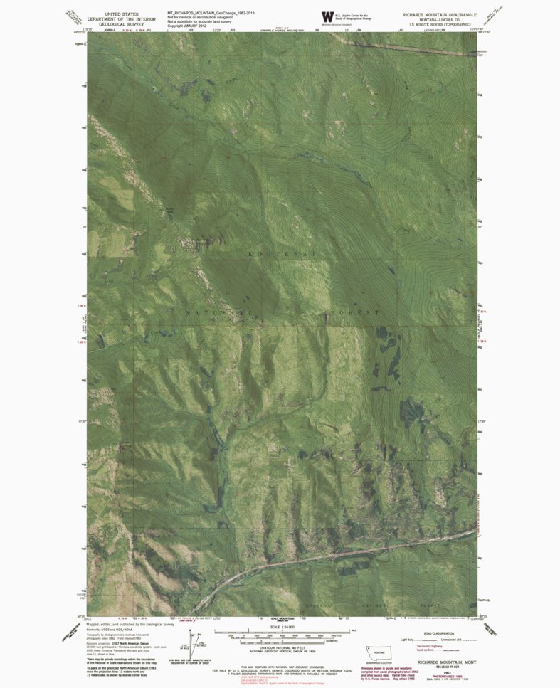 MT-RICHARDS MOUNTAIN: GeoChange 1962-2013 Map by Western Michigan ...