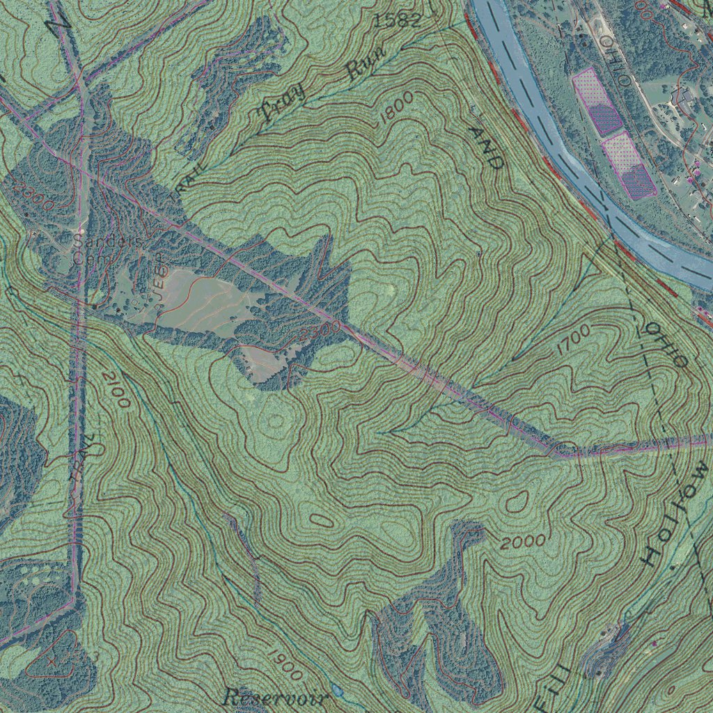 WV-ROWLESBURG: GeoChange 1956-2011 Map by Western Michigan University ...