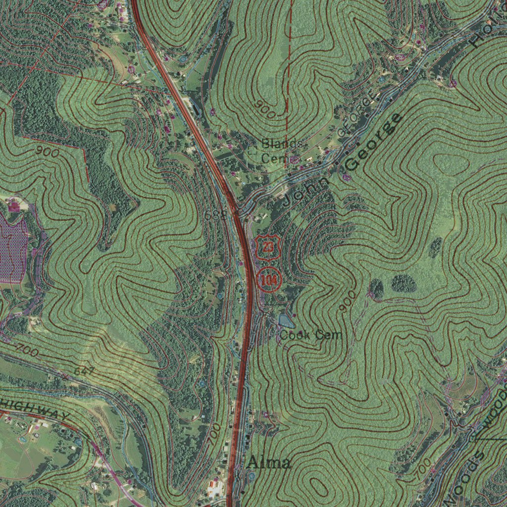 OH-WAVERLY NORTH: GeoChange 1960-2013 Map by Western Michigan ...