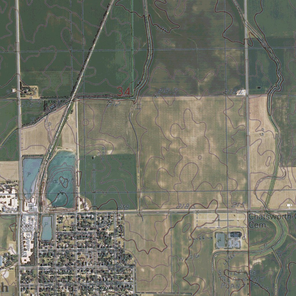 IL-CHATSWORTH NORTH: GeoChange 1977-2012 Map by Western Michigan ...