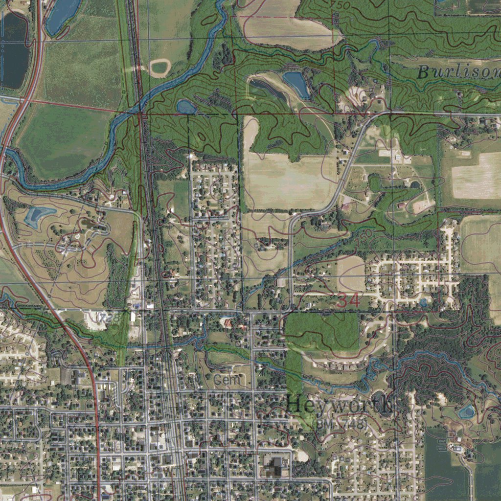 IL-HEYWORTH: GeoChange 1975-2012 Map by Western Michigan University ...