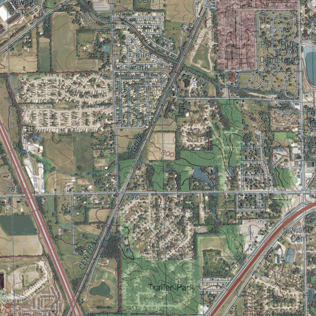 IL-BLOOMINGTON WEST: GeoChange 1975-2012 Map by Western Michigan ...