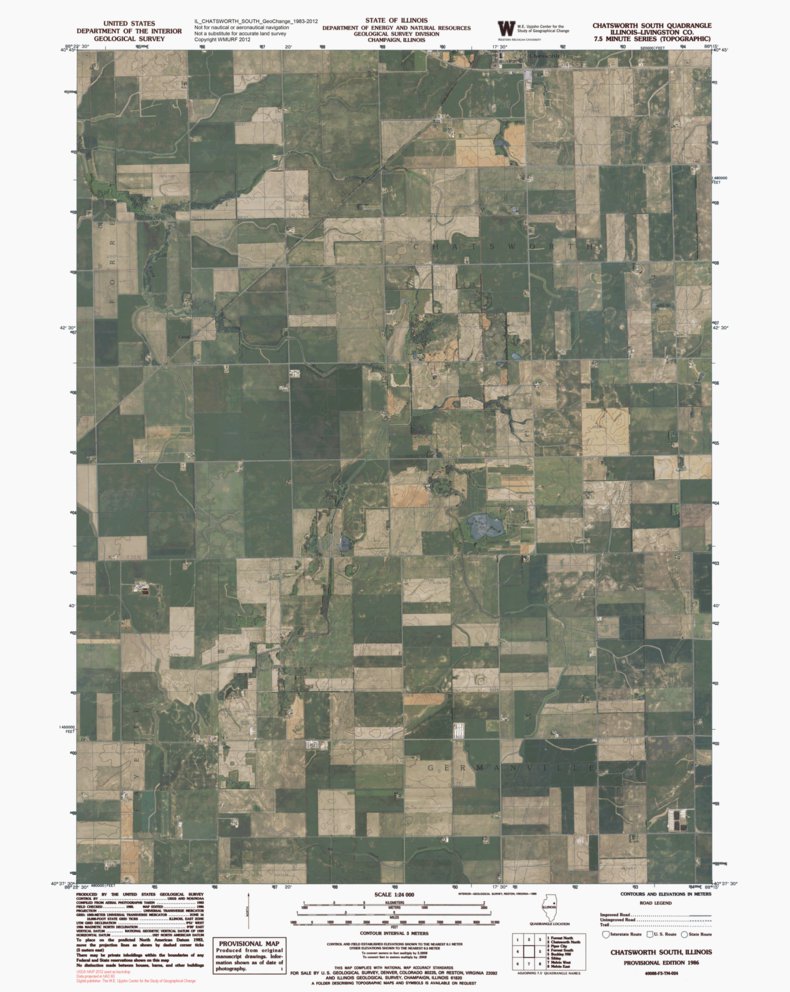 IL-CHATSWORTH SOUTH: GeoChange 1983-2012 Map by Western Michigan ...