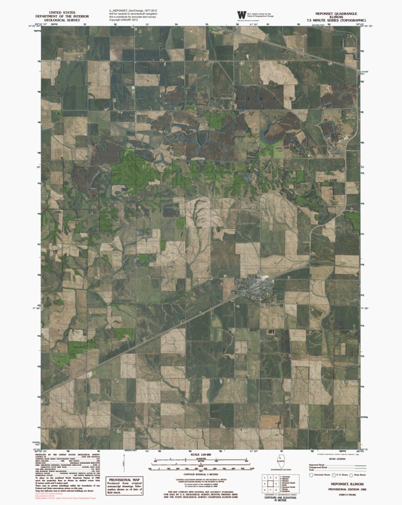IL-NEPONSET: GeoChange 1977-2012 Map by Western Michigan University ...