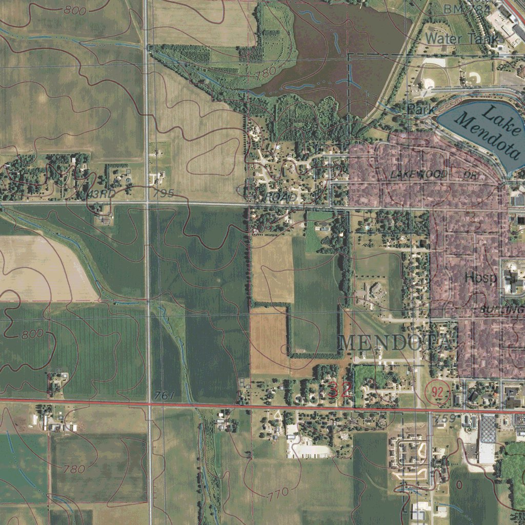 IL-MENDOTA WEST: GeoChange 1979-2012 Map by Western Michigan University ...