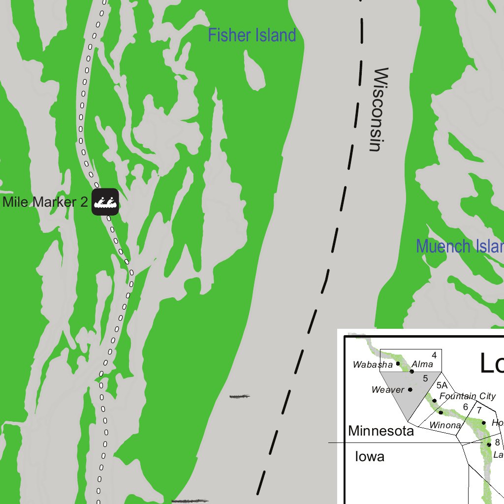 Half Moon Bay Canoe Trail - Canoe Wisconsin - Canoe Minnesota Map by ...
