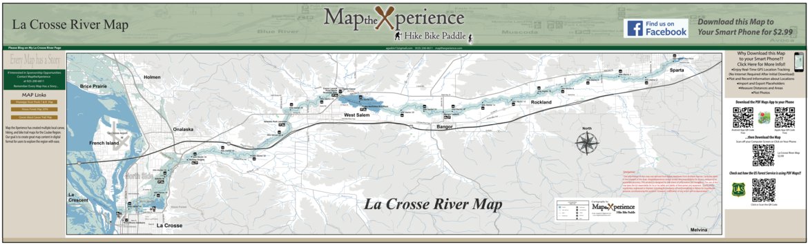 La Crosse River - Canoe Wisconsin Map by Map the Xperience | Avenza Maps