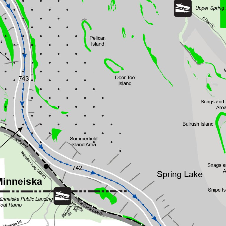 Lower Mississippi River Pool 5 - Canoe Wisconsin - Canoe Minnesota Map ...