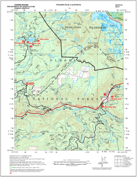 Pyramid Peak Map by US Forest Service R5 | Avenza Maps