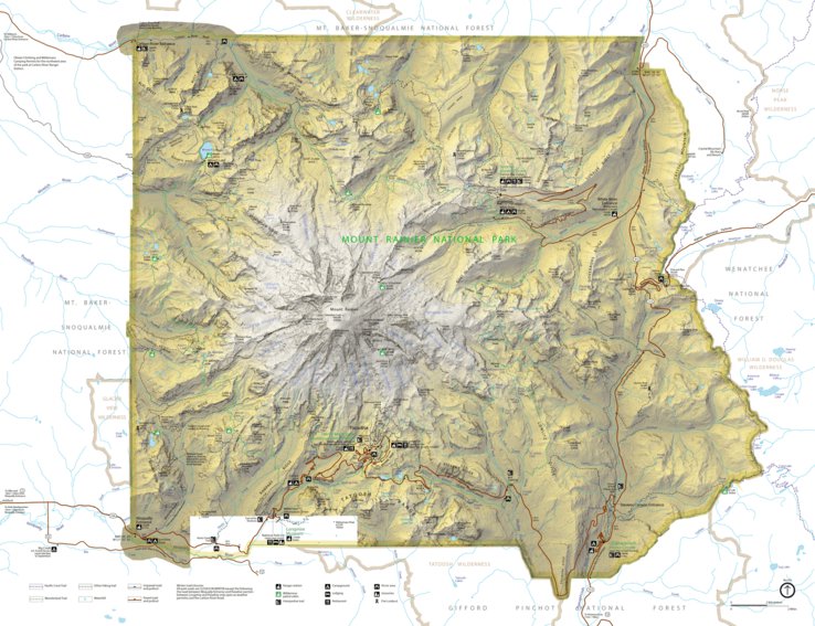 Mount Rainier National Park Map by AMG Maps | Avenza Maps
