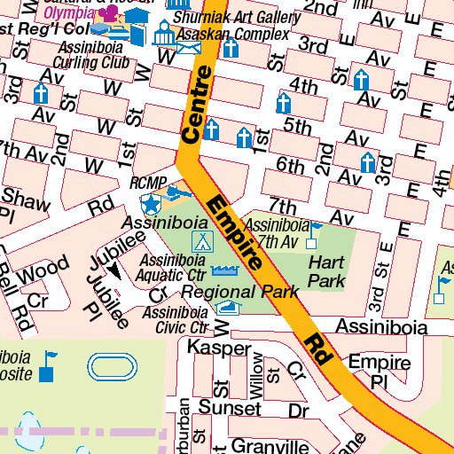 Assiniboia, SK Map by Mapmobility Corp. | Avenza Maps