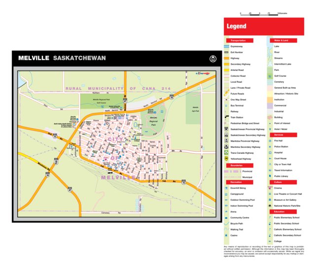Melville, SK Map by Mapmobility Corp. | Avenza Maps