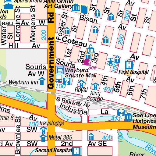 Weyburn, SK Map by Mapmobility Corp. | Avenza Maps