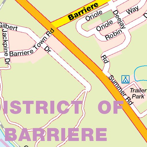 Barriere, BC Map by Mapmobility Corp. | Avenza Maps