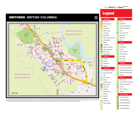 Smithers, BC Map by Mapmobility Corp. | Avenza Maps