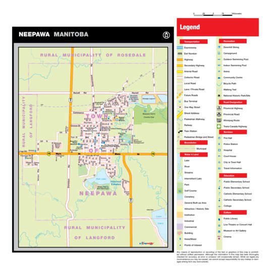 Neepawa, MB Map by Mapmobility Corp. | Avenza Maps