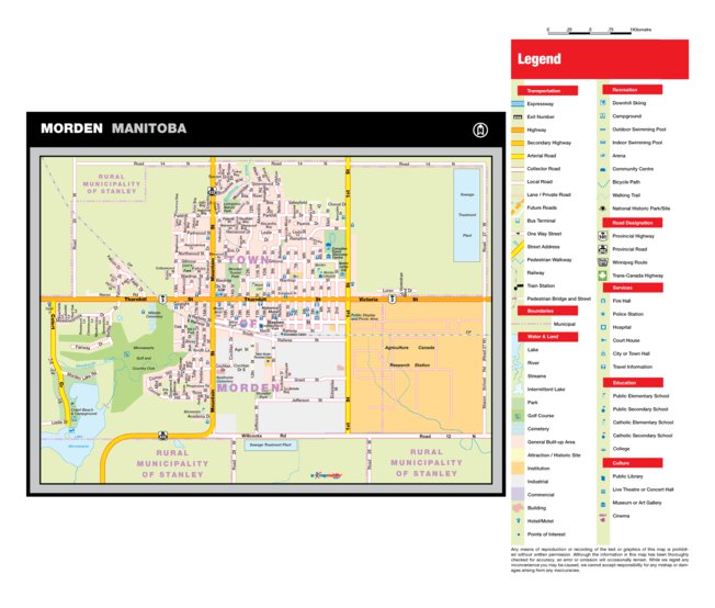 Morden, MB Map by Mapmobility Corp. | Avenza Maps
