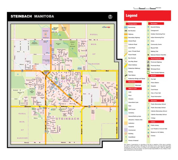 Steinbach, MB Map by Mapmobility Corp. | Avenza Maps