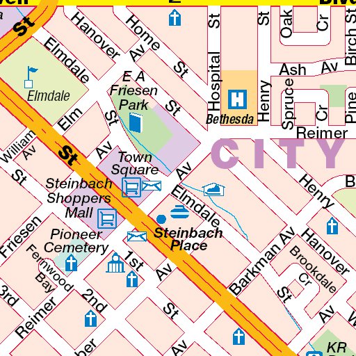 Steinbach, MB Map by Mapmobility Corp. | Avenza Maps