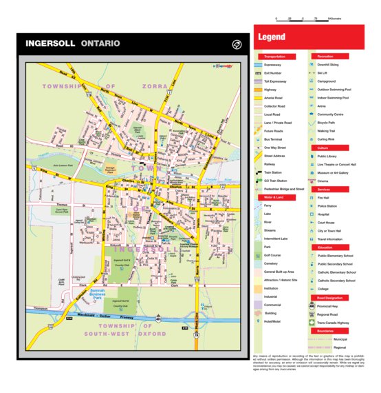 Ingersoll, ON Map by Mapmobility Corp. | Avenza Maps