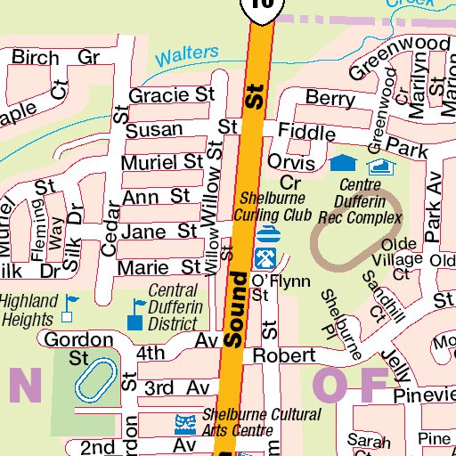 Shelburne, ON Map by Mapmobility Corp. | Avenza Maps