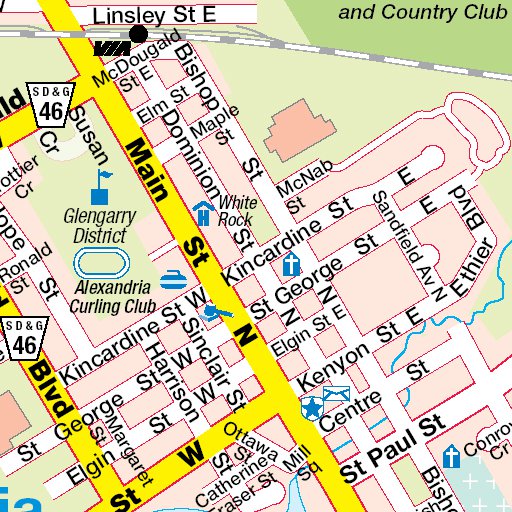Alexandria, ON Map by Mapmobility Corp. | Avenza Maps