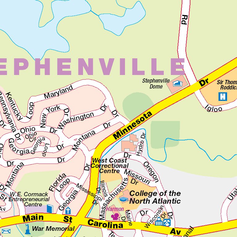 Stephenville, NL Map by Mapmobility Corp. | Avenza Maps