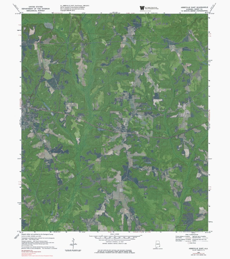 AL-ABBEVILLE EAST: GeoChange 1965-2013 Map by Western Michigan ...