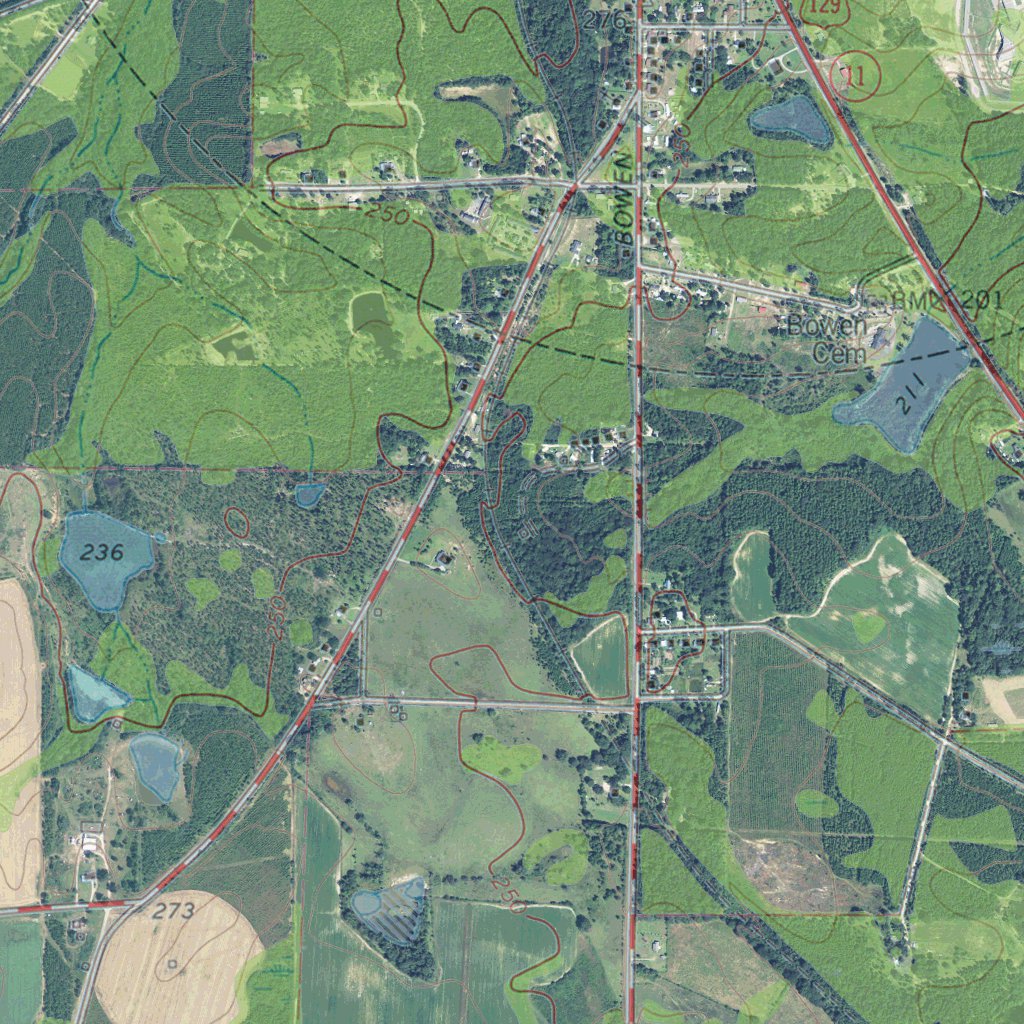 GA-ABBEVILLE SOUTH: GeoChange 1972-2013 Map by Western Michigan ...