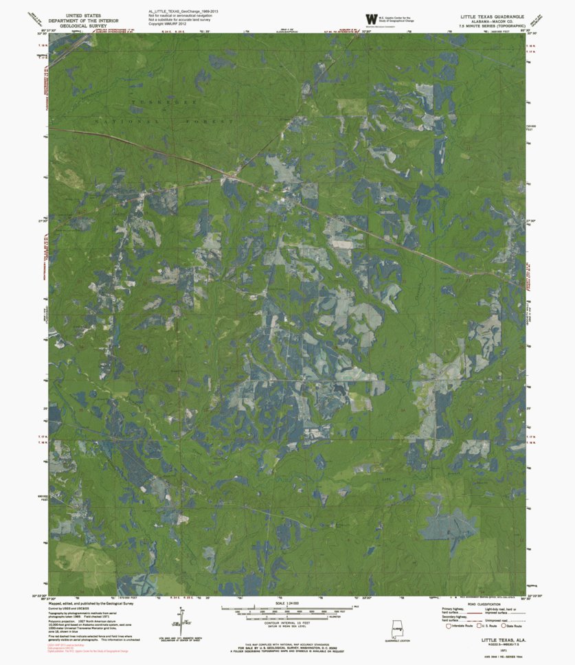 AL-LITTLE TEXAS: GeoChange 1969-2013 Map by Western Michigan University ...